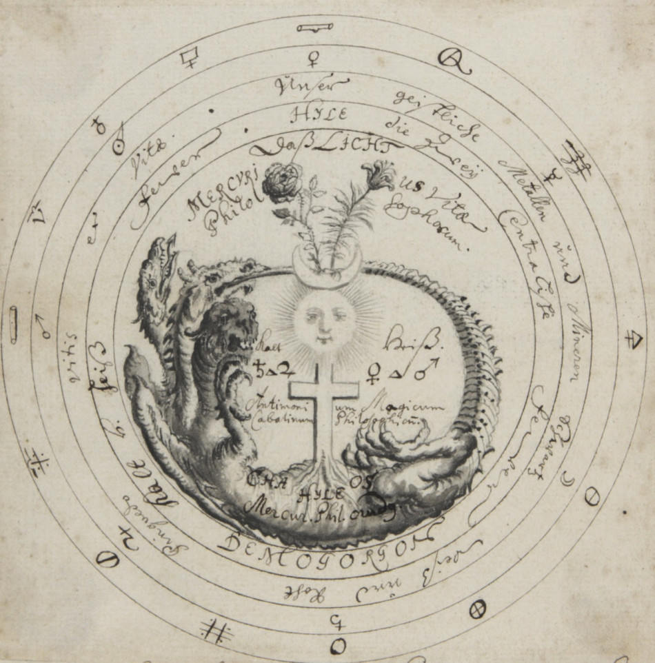 Python (Mercurius as three-headed dragon), from the Alchemical and ...